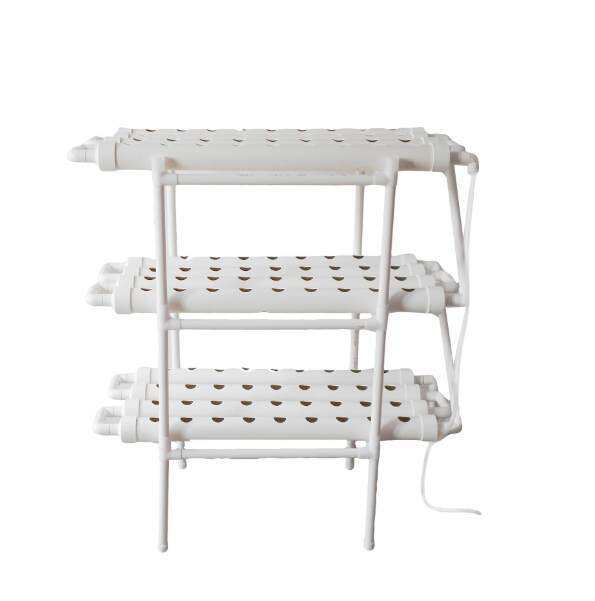 Hydrophonics NFT Growing System w/ 108 Holes PVC Pipes equip with Solar ...