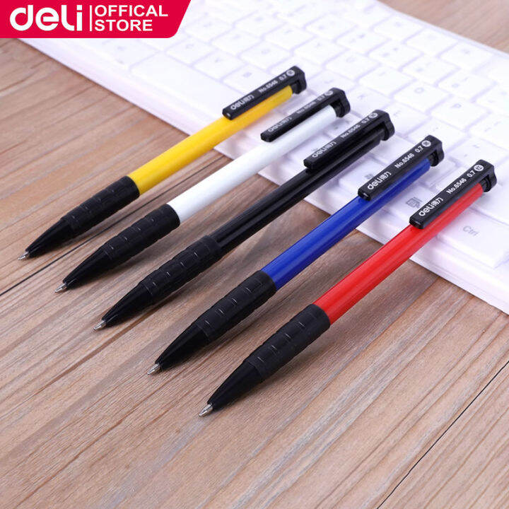 Deli 0.7mm Ballpoint Pen Smooth Writing Sign Pen School Supplies (Blue ...