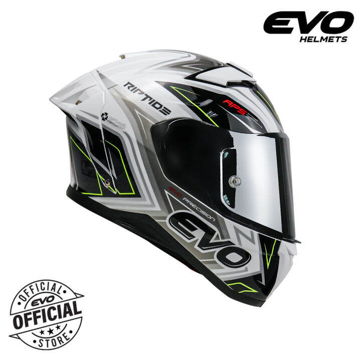 EVO XT-300 Riptide Dual Visor Full Face Helmet with Free Clear Lens ...