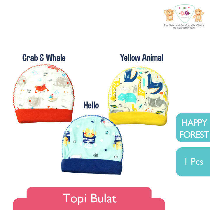 LIBBY Topi Motif Happy Forest (1 pcs) | Lazada Indonesia