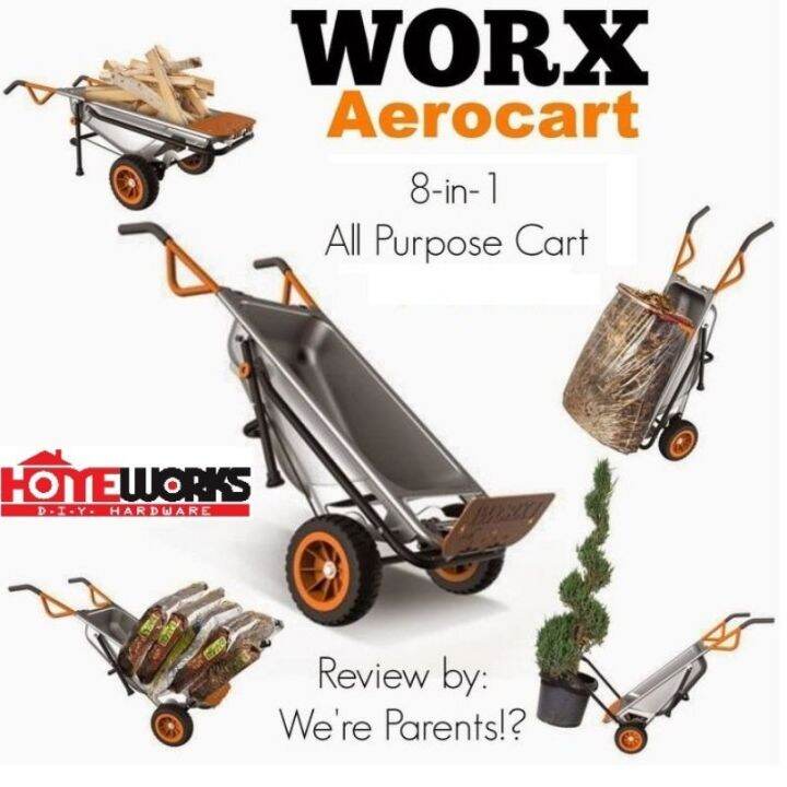WORX WG050 AEROCART 8-IN-1 WHEELBARROW / YARD CART / DOLLY | Lazada
