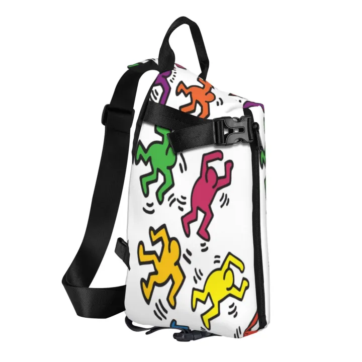 Keith Haring Sling Bags Men Shoulder Backpack Casual Cross Body Chest ...