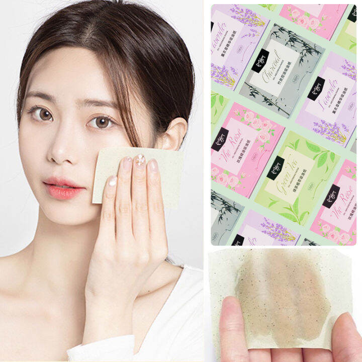 【100pc/pack】Oil Absorbing Paper Oil Control Face Absorbent Paper Green ...