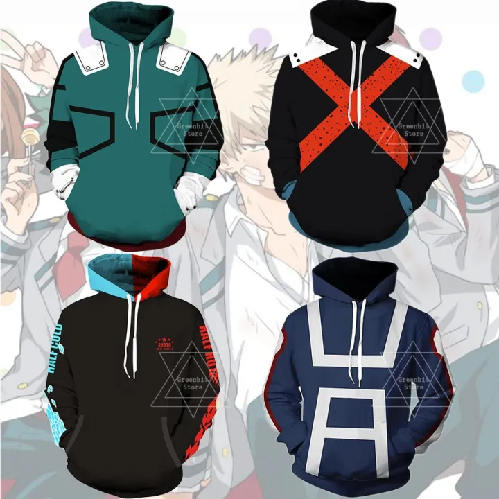 Men Anime My Hero Academia Midoriya Izuku Katsuki Todoroki 3D Long ...