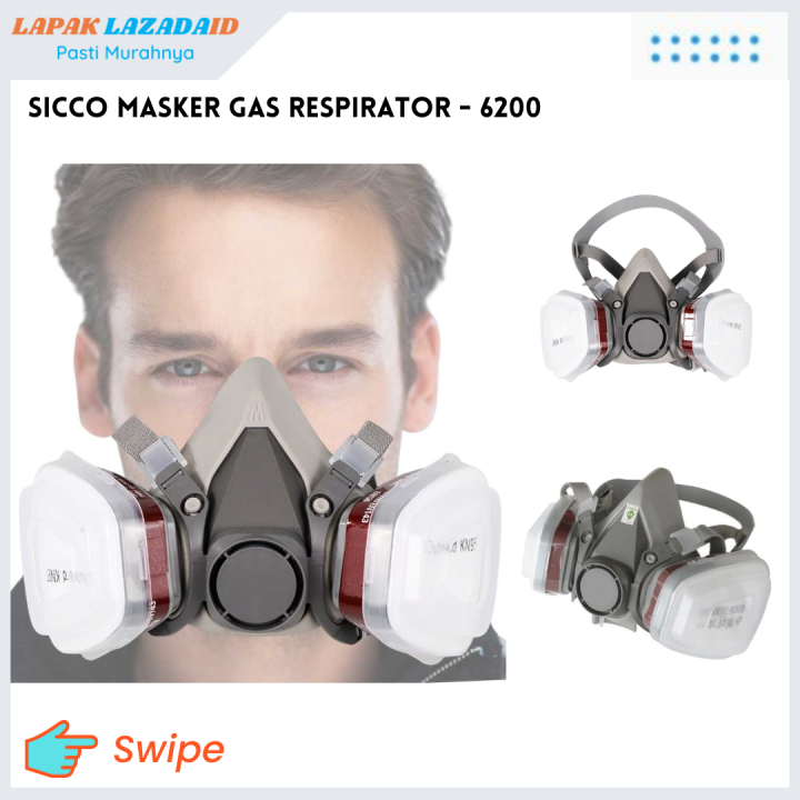Masker Gas Respirator Keren Anti-Virus dan Polusi Industrial Mask ...