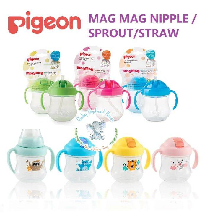 Pigeon Mag Mag & Petite Training Nipple/Spout/Straw Cup | Lazada