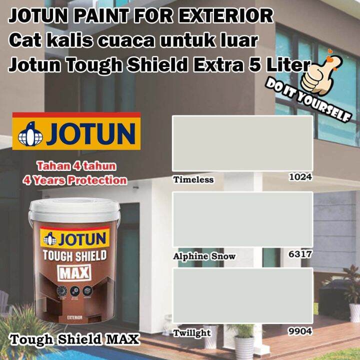 Jotun Tough Shield Exterior Paint 5 Liter Timeless 1024 / Alphine Snow ... Jotun Tough Shield Exterior Paint 5 Liter Timeless 1024 / Alphine Snow ...