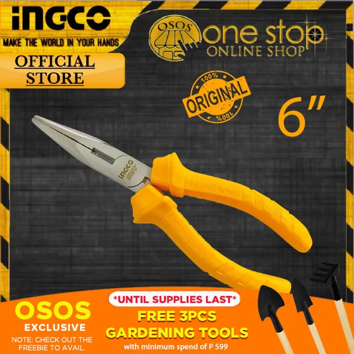 Ingco Tools Original Super Select Long Nose Pliers 6inches(160mm ...