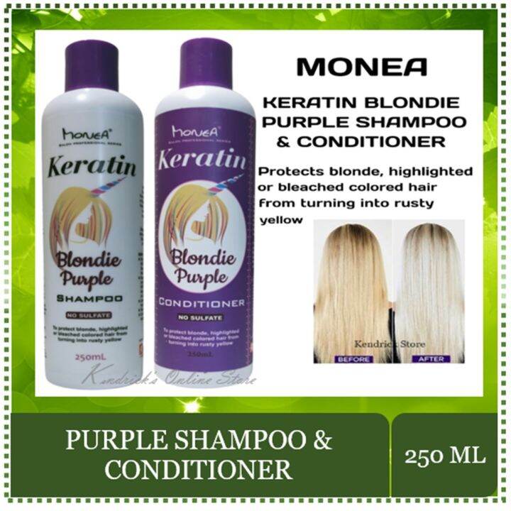 ♚MONEA keratin purple shampoo OR conditioner 250ml | Lazada PH
