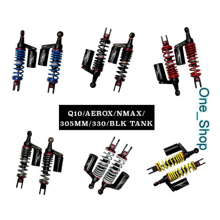 HVD Q10 Shock For Nmax/Aerox 305mm/ 330mm with Black tank | Lazada PH