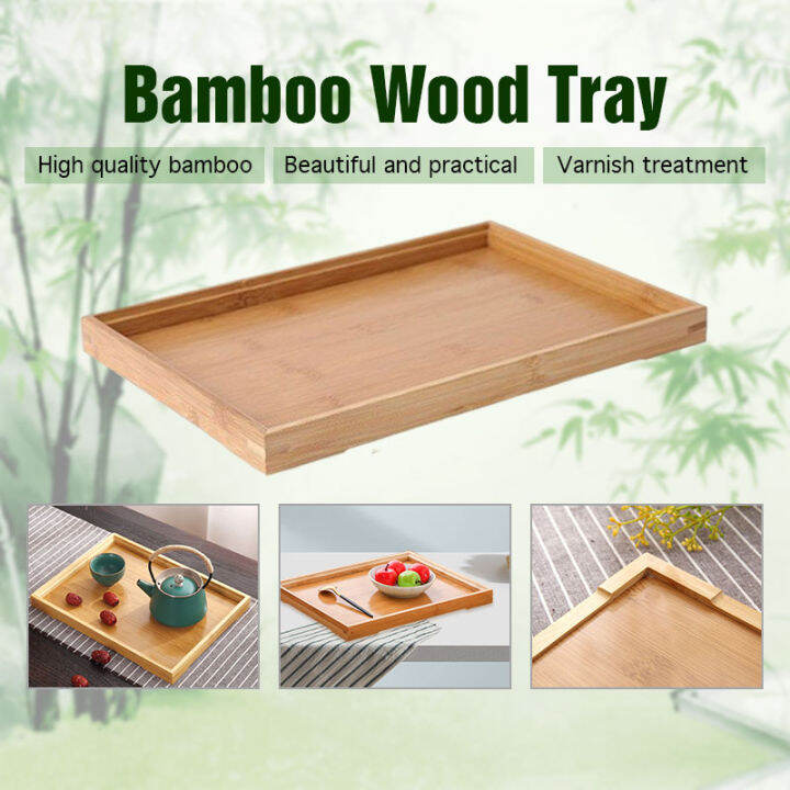 Japanese-Style Multi-Sizes Bamboo Tea Tray Bamboo Wooden Breakfast ...