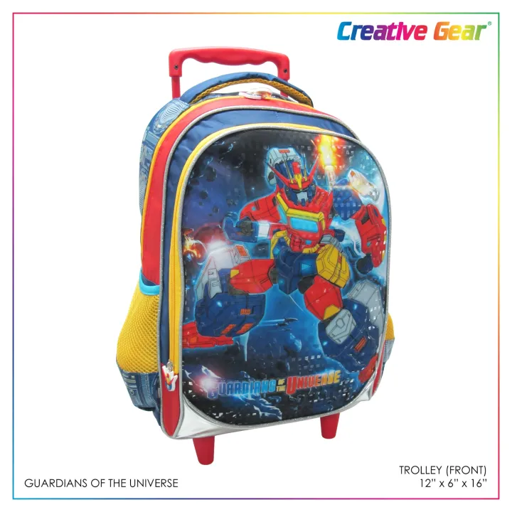 Trolley School Bag For Boys Kids 16" Guardians Of The Universe Creative ...