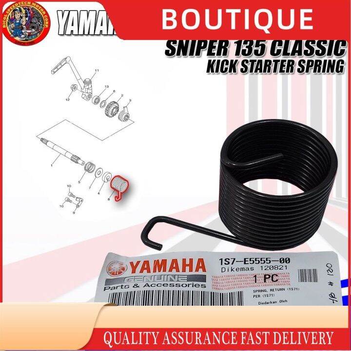 SNIPER 135 CLASSIC KICK STARTER SPRING (YGP) (GENUINE: 1S7-E5555-00 ...