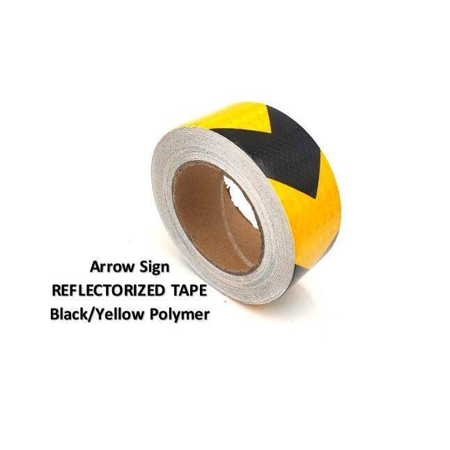 Reflectorized Tape 2inch Black/Yellow Arrow Sign Polymer Sticker for ...