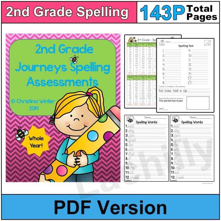 2nd Grade journeys Spelling Assessments Word Lists in English for kids ...