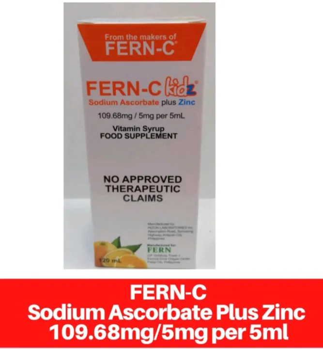 FERN-C Kidz Sodium Ascorbate + Zinc Vitamin Syrup 120ml | Lazada PH