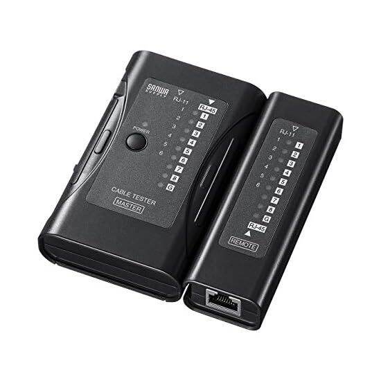 Sanwa Supply LAN tester RJ-45 (LAN cable) / RJ-11 (modular cable ...