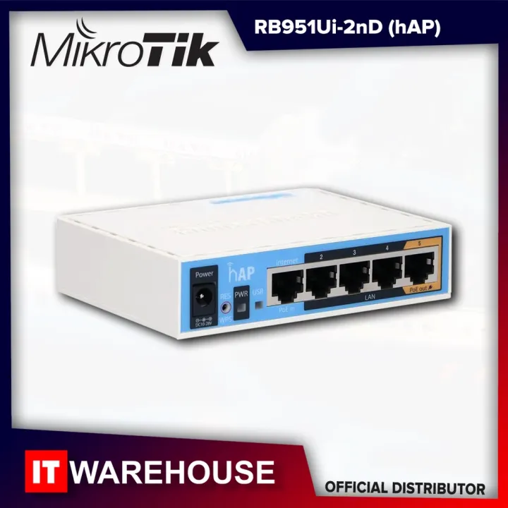 MikroTik RB951Ui-2nD (hAP) - 2.4Ghz Router for Bandwidth Management ...