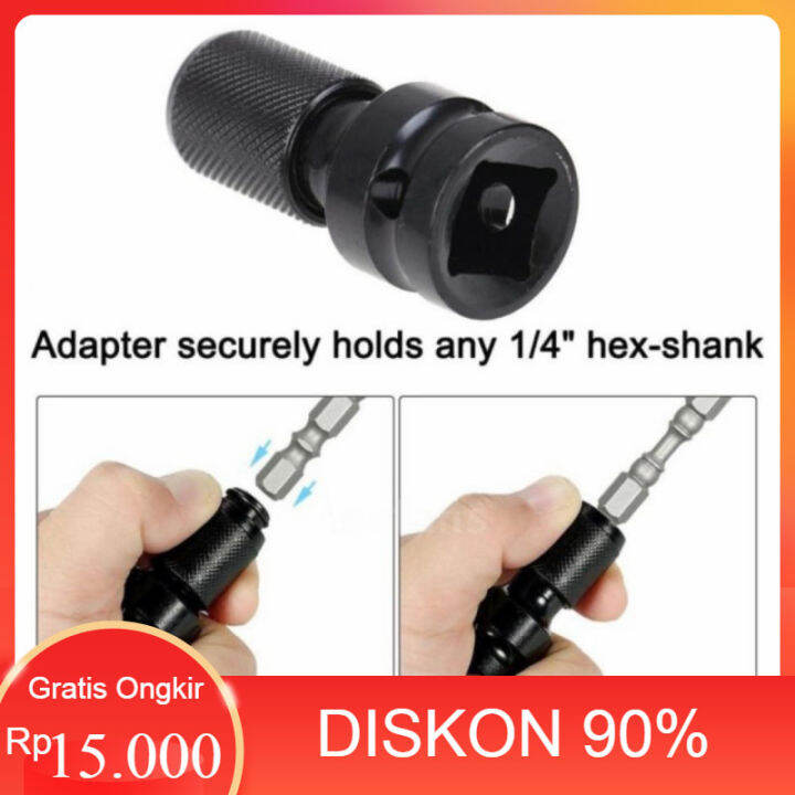 [Bisa COD] converter adapter impact wrench 1/2" ke 1/4" driver mata ...