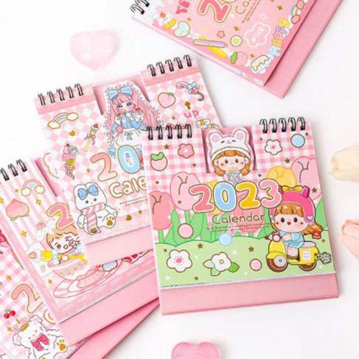 KARIDE Pink Office Supplies Weekly Planner Schedule Organizer Cartoon ...