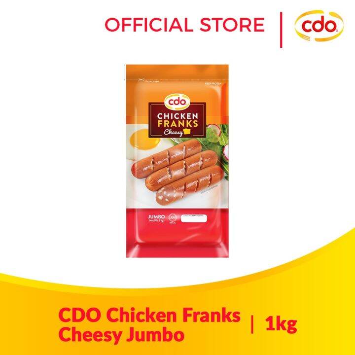 CDO Chicken Franks Cheesy Jumbo 1kg | Lazada PH