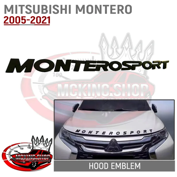 MONTEROSPORT Hood Emblem for Mitsubishi Montero (Matte Black) | Lazada PH
