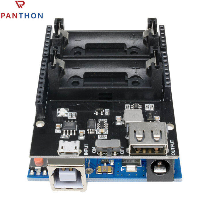 PANTHON Arduino mobile power module two 16340 lithium battery expansion ...