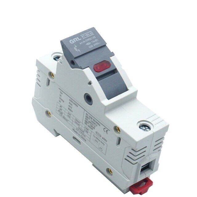 Grl Fuse Holder Base Box Ac Rt18x-63 Indicator Light 500v Ro16 Din Rail Moun Fast Blow Ceramic ...
