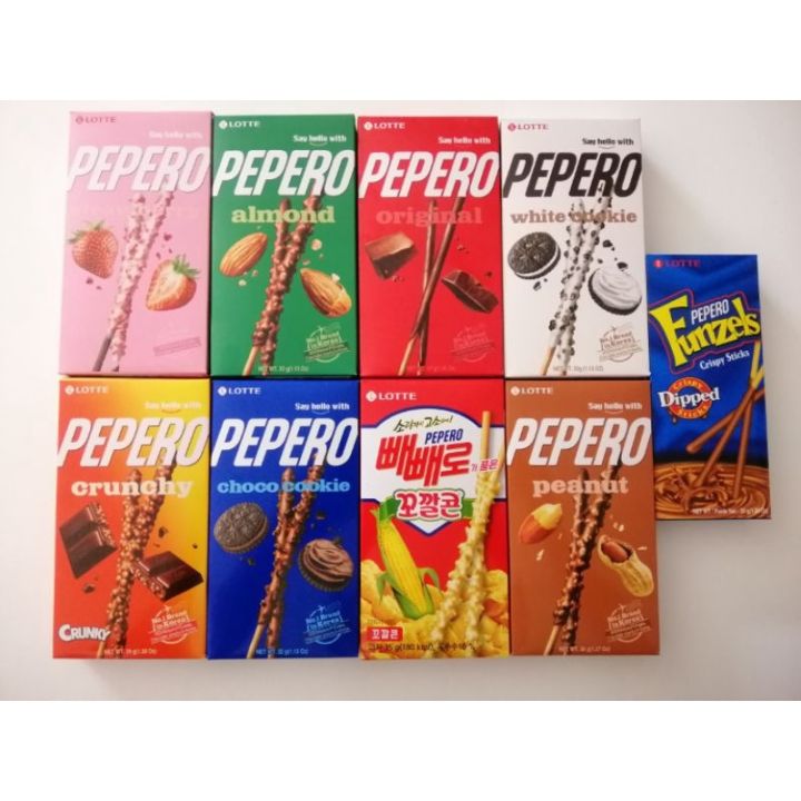 Lotte Pepero Chocolate Stick Almond/Original/Choco Cookie/White Cookie ...