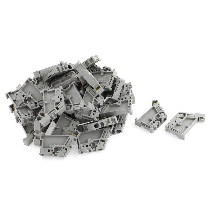 50Pcs 35mm DIN Rail Terminal Block End Stopper Mounting Clips | Lazada PH