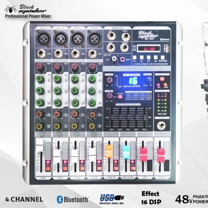 POWER MIXER BLACKSPIDER ML403 1000 WATT ORIGINAL black spider ml 403 | Lazada Indonesia