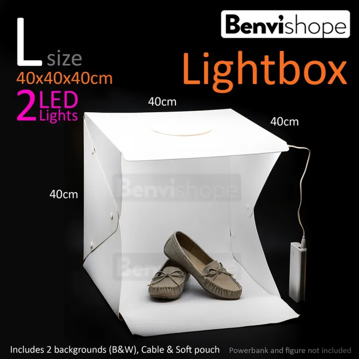 Photo Studio LightBox 40cm LED Light Box Room Photography Folding ...