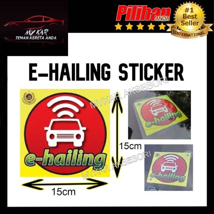 E-Hailing sticker for car ( NO RUBBER SUCTION!!!!! ) | Lazada