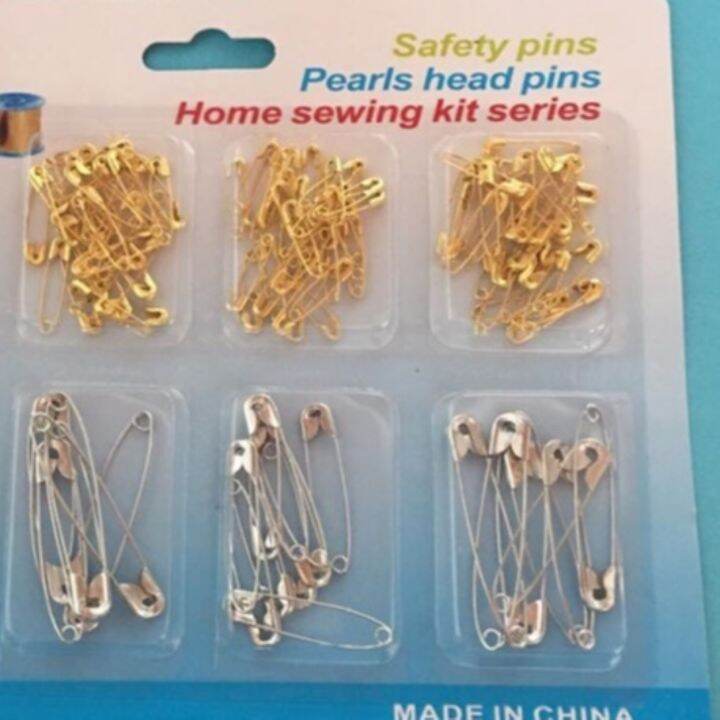6 Assorted sizes 100pcs safety pin home sewing kit series | Lazada PH