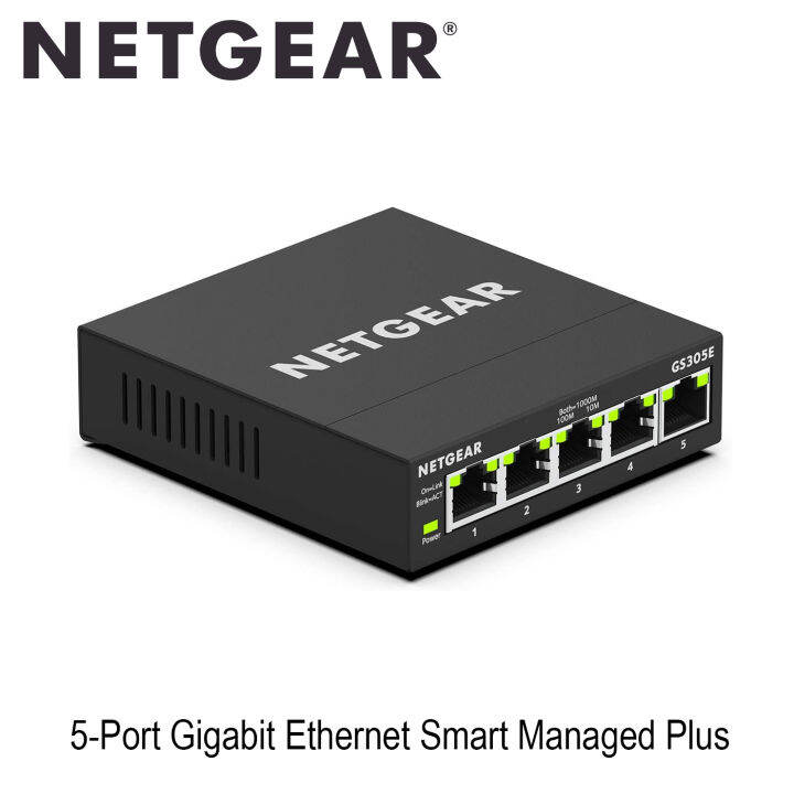 NETGEAR GS305E 5-ports Smart Managed Plus Switch by Triplenetwork ...