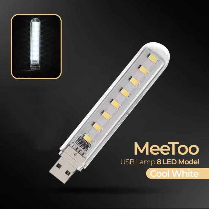 Lampu USB 8 LED dengan Modul ON / OFF Lampu Meja USB dengan Klip Lampu ...