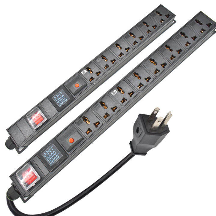 ปลั๊ก pdu Power Strip Power Distribution Unit 16A 3500W 2-20 Ways universal Socket US PLUG 2M ...