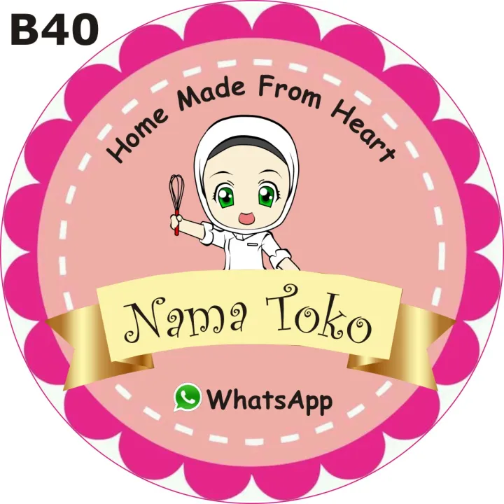 (BULAT-4) STIKER ISI 60/STIKER KEMASAN/STIKER PRODUK/STIKER KOSMETIK ...