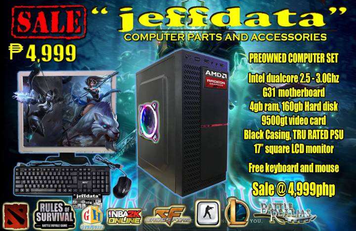 Computer Set Mid Gaming AMD intel DualCore 2.8-3.0gh 4gb ram 17inches ...