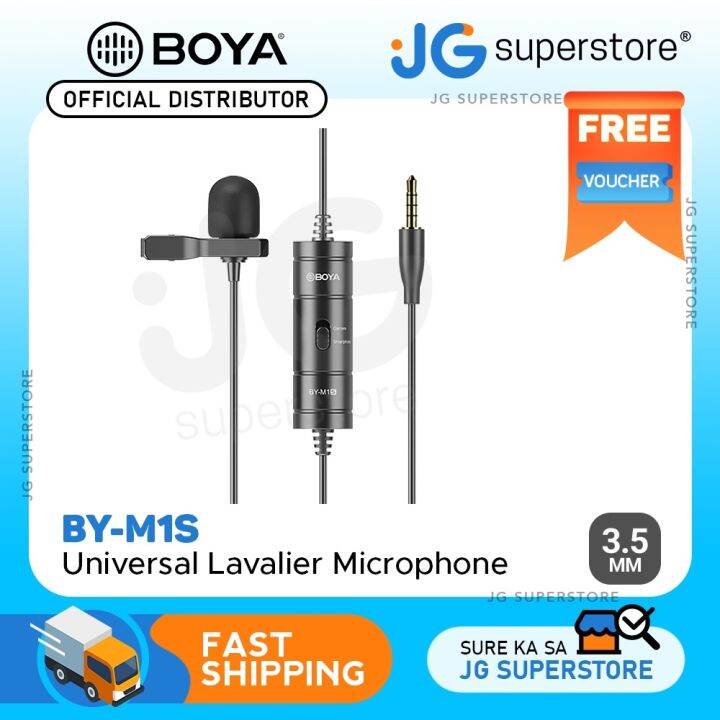 Boya BY-M1S (2022 Release) Upgraded Omni-Directional Lavalier Lapel Microphone for Smartphones ...