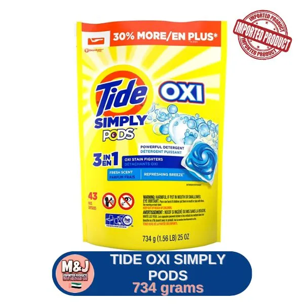 SALE! TIDE Simply PODS +Oxi Liquid Laundry Detergent Pacs, Refreshing ...