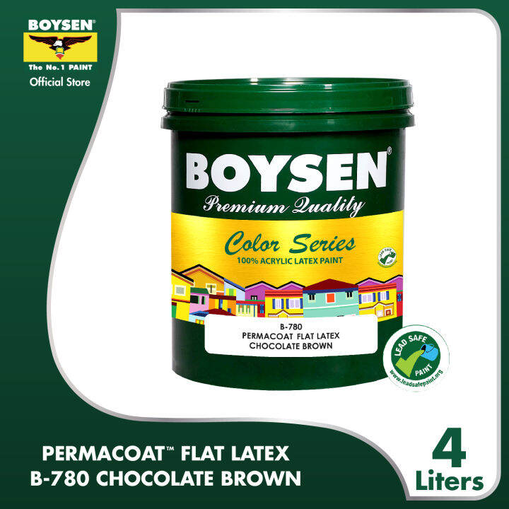 BOYSEN Permacoat Flat Latex Chocolate Brown B780-4L | Lazada PH
