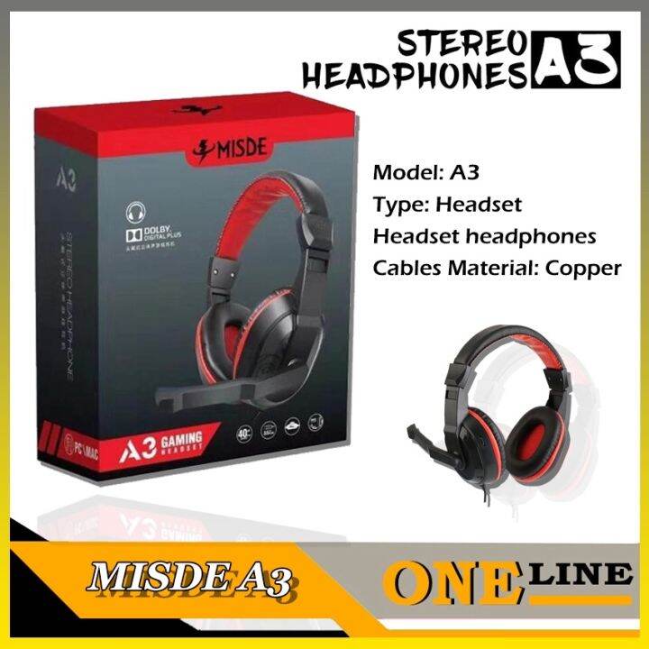 ONELINE A3 Gaming Wired Bass Surround Stereo MISDE Headphone With ...