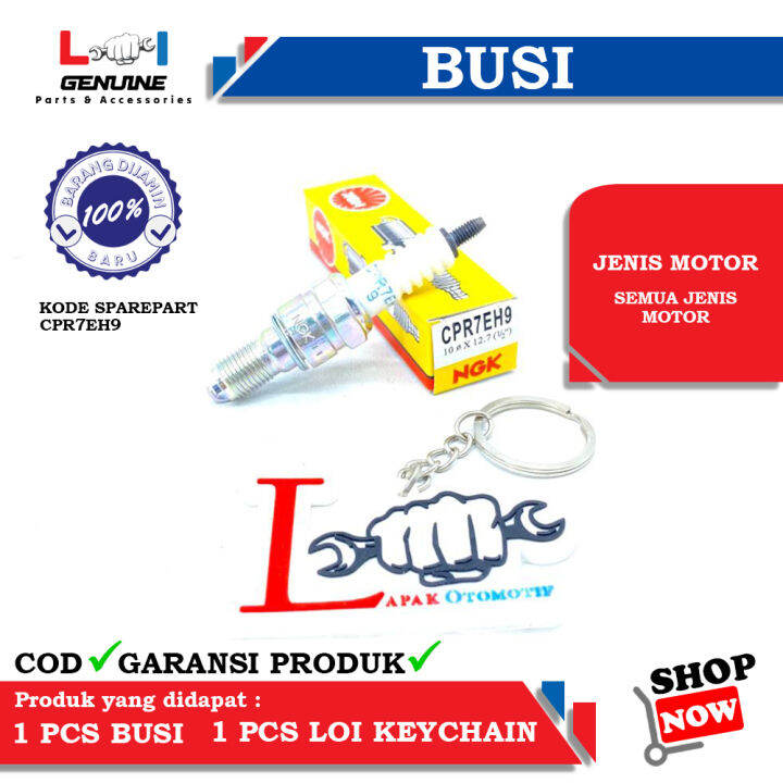 -LOI- BUSI NGK CPR7EH9 ORIGINAL VARIO 150, NMAX, AEROX, LEXI, PCX ...