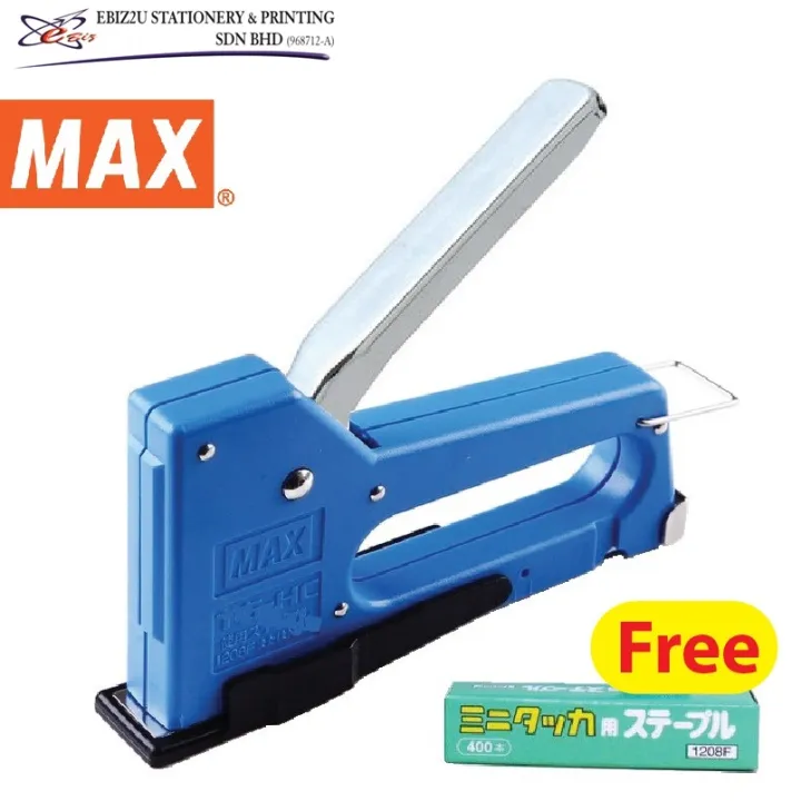MAX Gun Tacker TG-HC Original Japan Free staple 1208F Hand Stapler Gun ...
