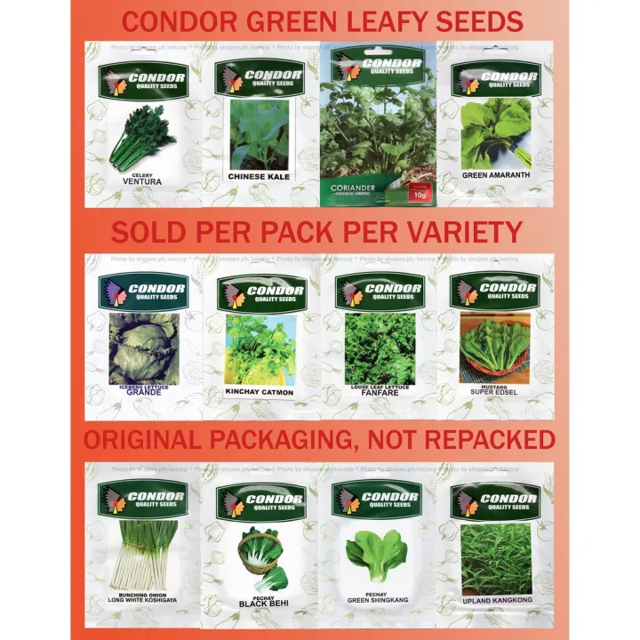 Condor Green Leafy Seeds - Sold per Pack per Variety | Lazada PH