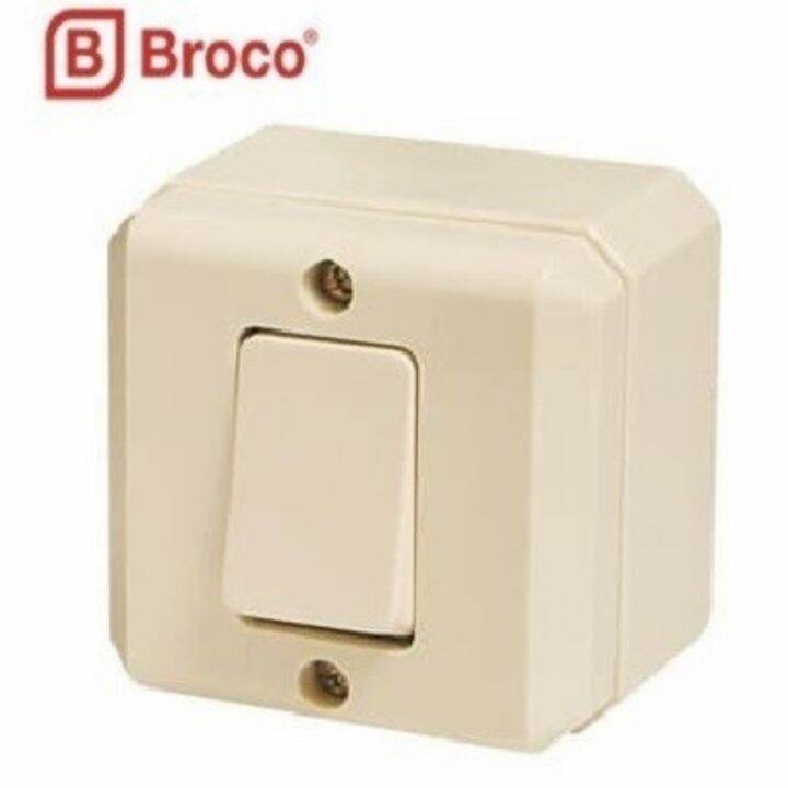 BROCO OB SAKLAR ENGKEL SEGI CREAM 16210 1621011 SINGLE SWITCH OUTBOW T ...