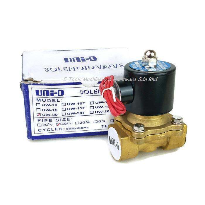 UNI-D 2W-20 NORMALLY CLOSE 2/2 WAY SOLENOID VALVE | Lazada