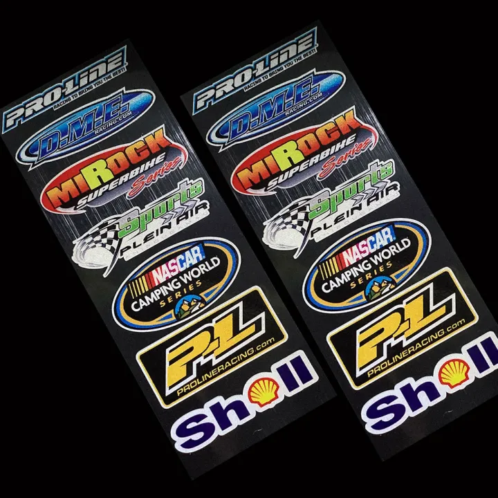 2ชิ้น/ล็อตSHELL ProlineกีฬาPLสะท้อนแสงรถจักรยานยนต์แถบด้านข้างจักรยาน ...