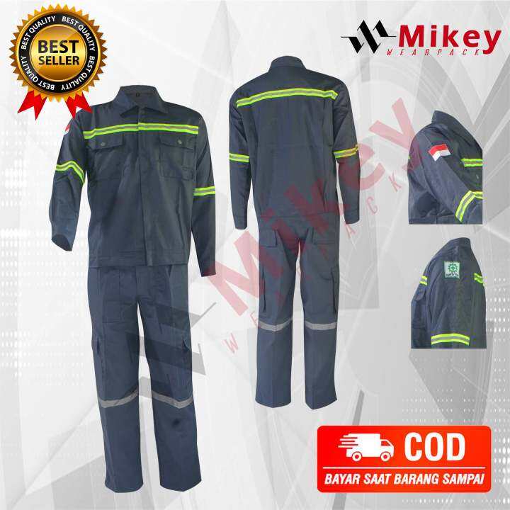 Wearpack Safety Atasan Seragam Kerja Proyek Katelpack Abu Polos ...